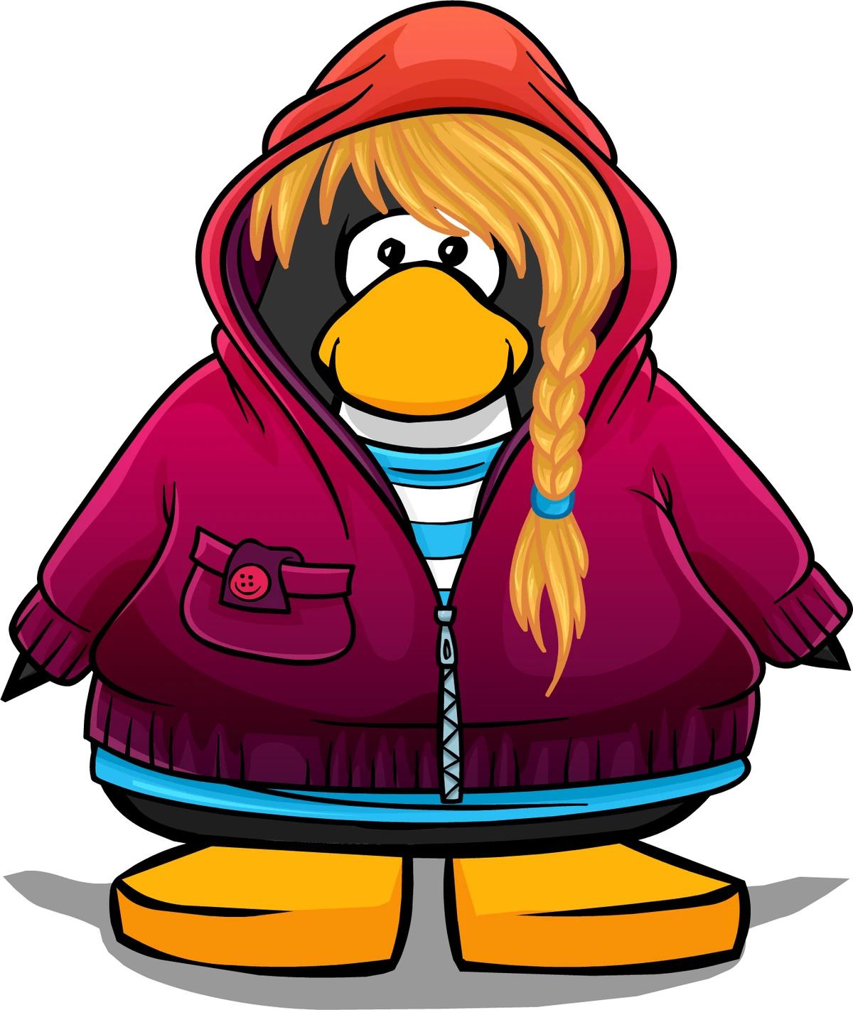 Magenta Sunset Hoodie | Club Penguin Wiki | Fandom