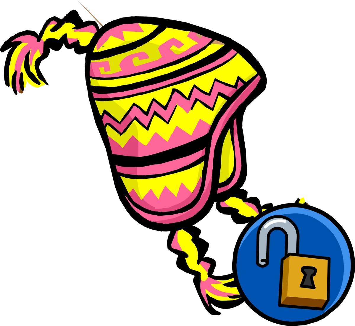 Pink and Yellow Chullo | Club Penguin Wiki | Fandom