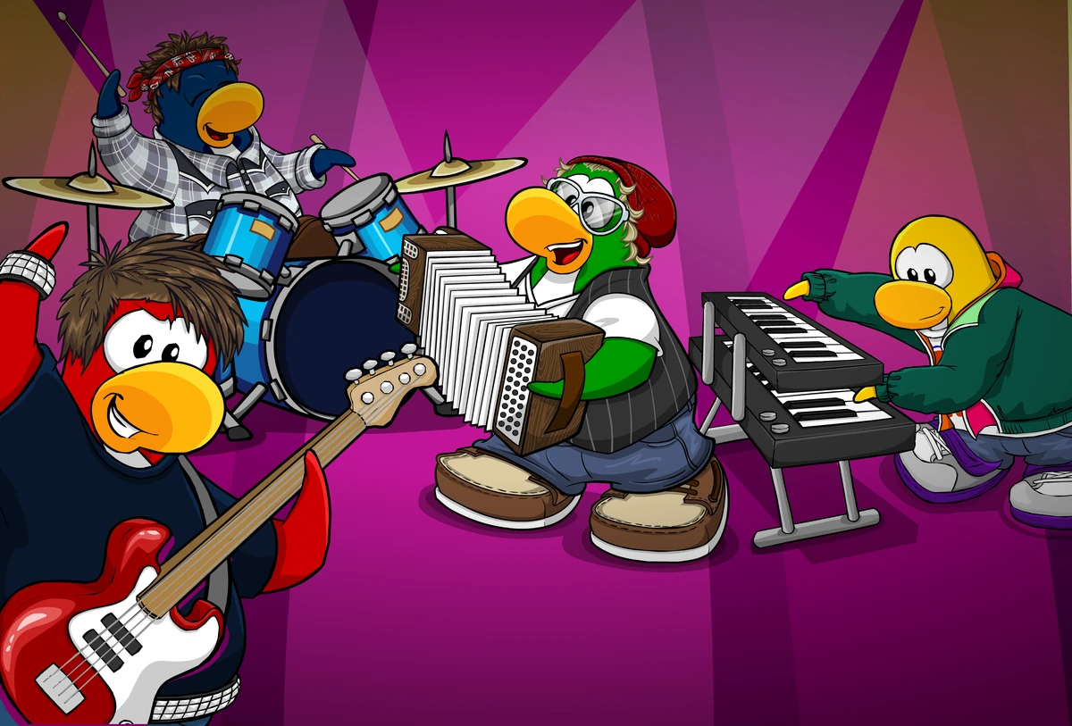 Penguin Band Rocks postcard | Club Penguin Wiki | Fandom