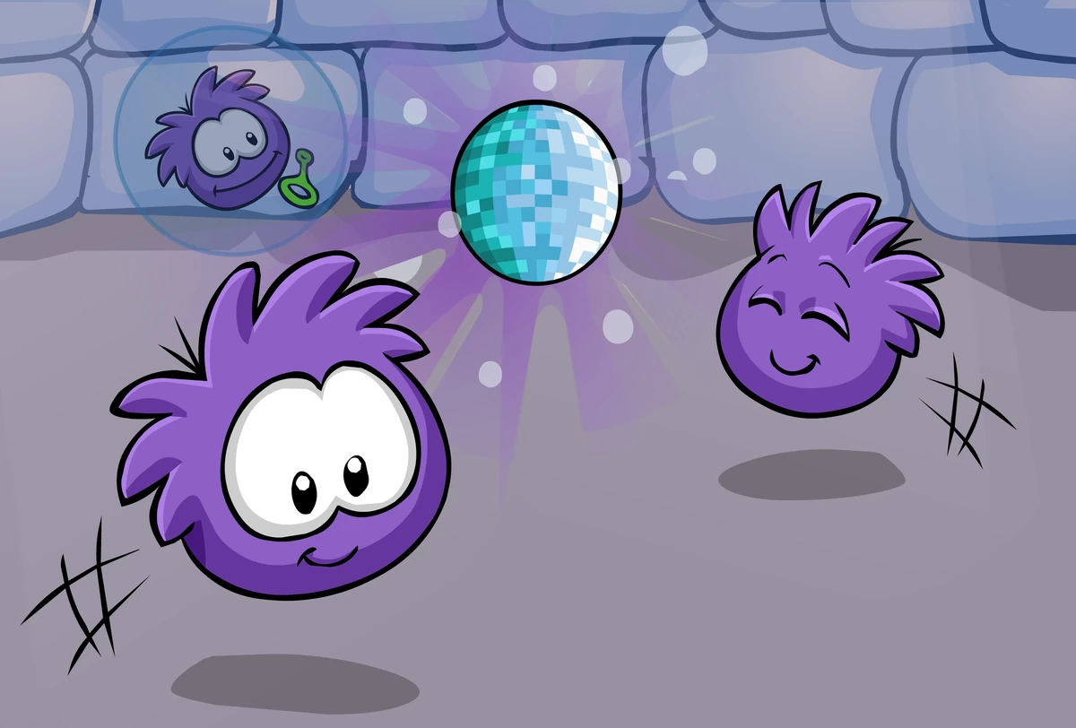 Purple Puffle postcard | Club Penguin Wiki | Fandom