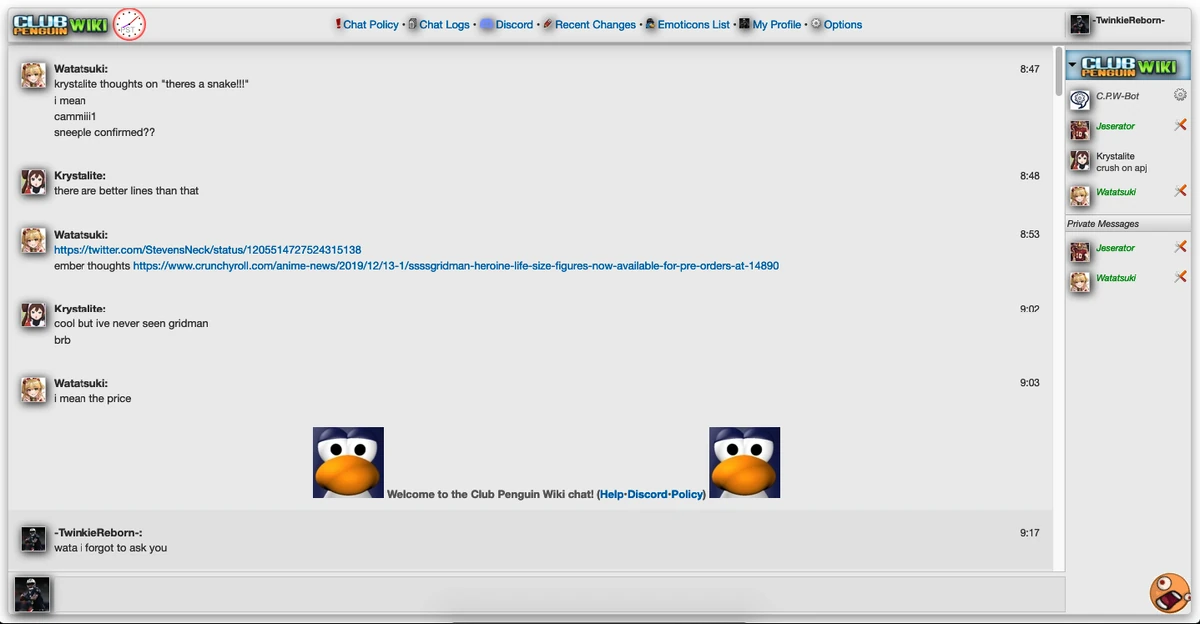 Club Penguin Wiki:Policy/Chat | Club Penguin Wiki | Fandom