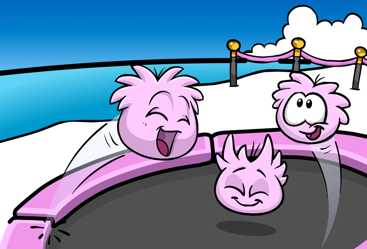 Pink Puffle postcard | Club Penguin Wiki | Fandom