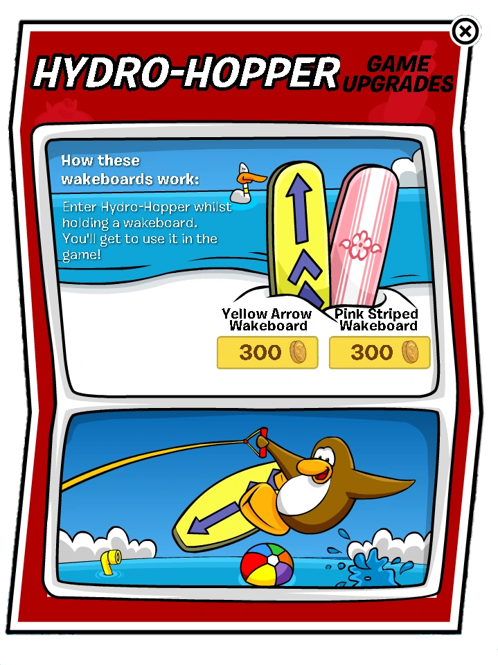 Game Upgrades Hydro Hopper | Club Penguin Forever Wiki | Fandom