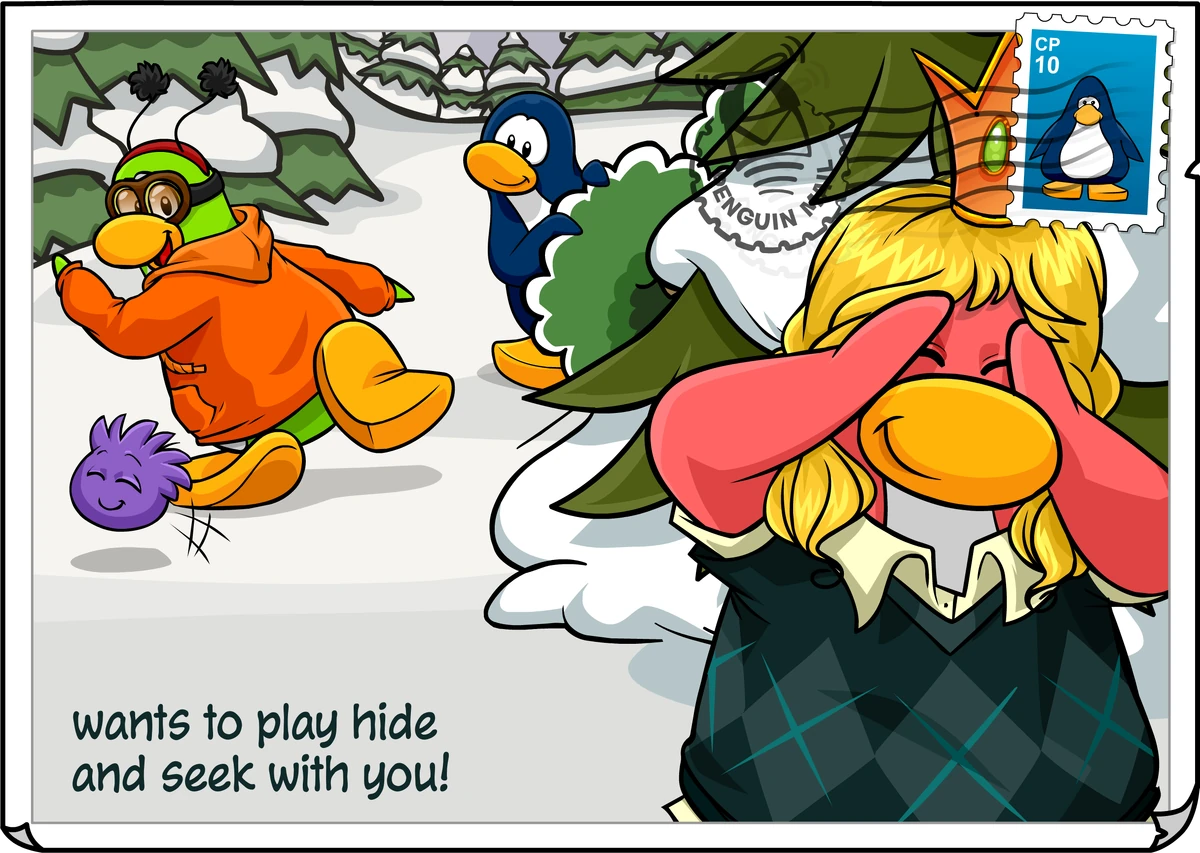 Hide and Seek Postcard | Club Penguin Journey Wiki | Fandom