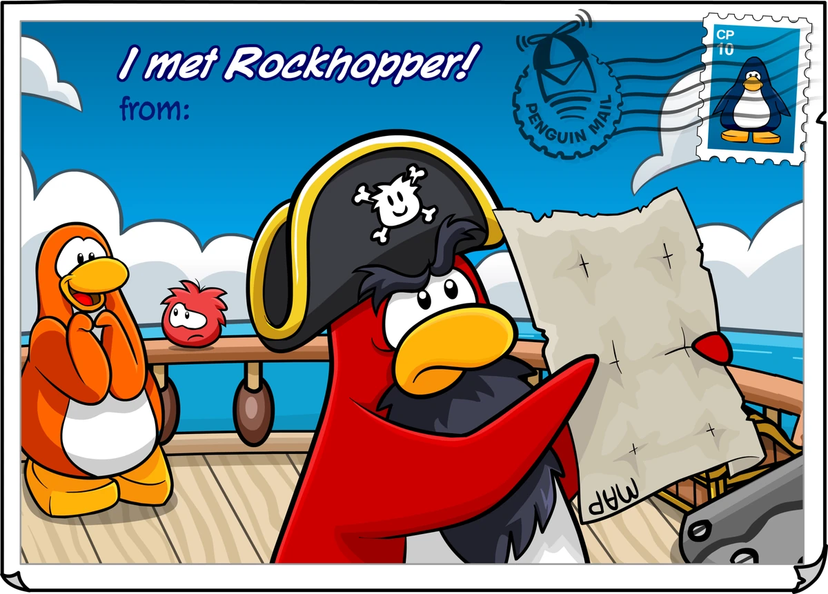 I Met Rockhopper Postcard | Club Penguin Journey Wiki | Fandom