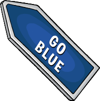 Go Blue Sign | Club Penguin Journey Wiki | Fandom