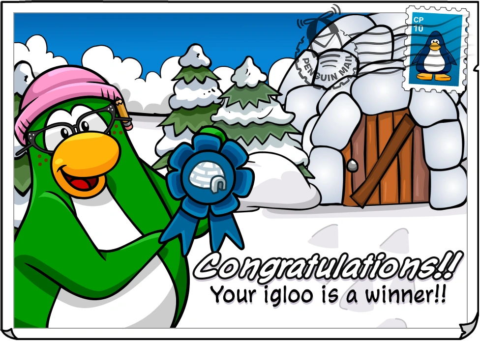 Featured Igloo Winner Postcard | Club Penguin Journey Wiki | Fandom