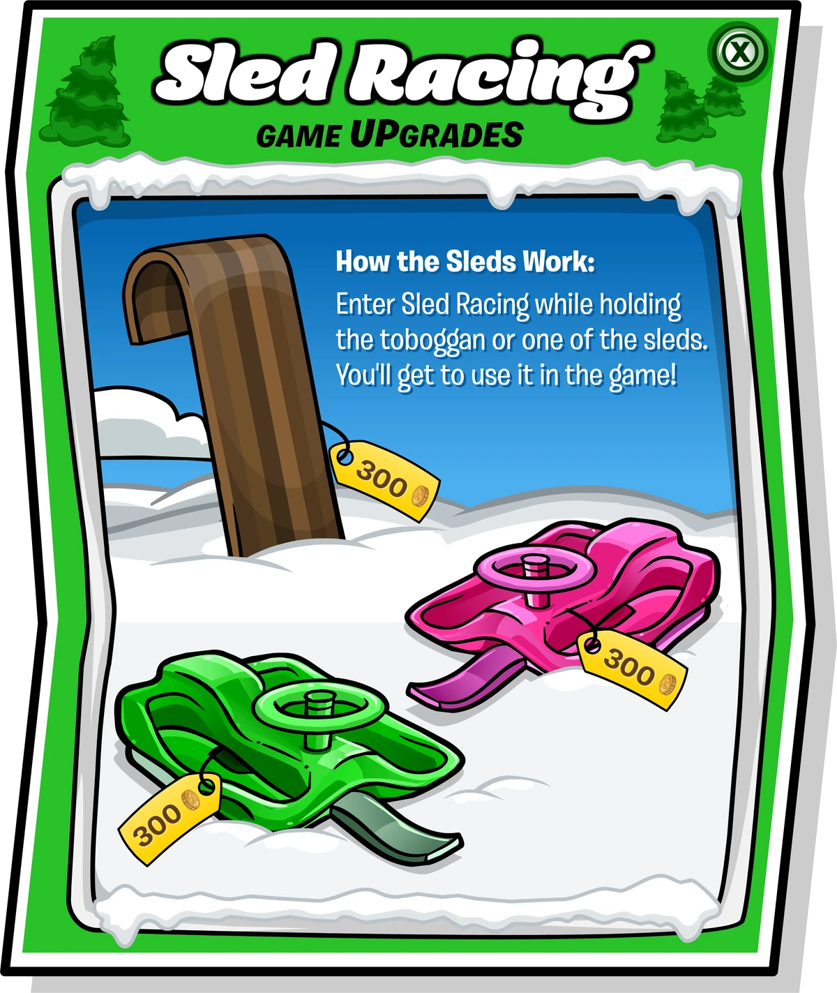 Game Upgrades Sled Racing | Club Penguin Journey Wiki | Fandom