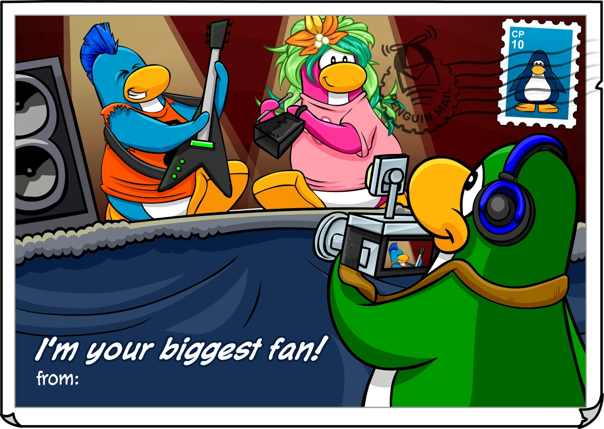 Your Biggest Fan Postcard | Club Penguin Journey Wiki | Fandom