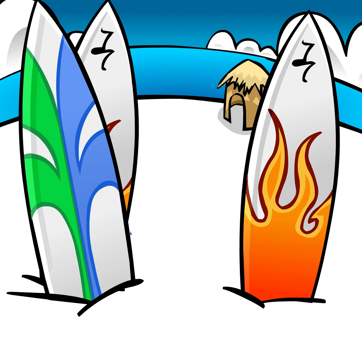 Surfboards Background | Club Penguin Journey Wiki | Fandom