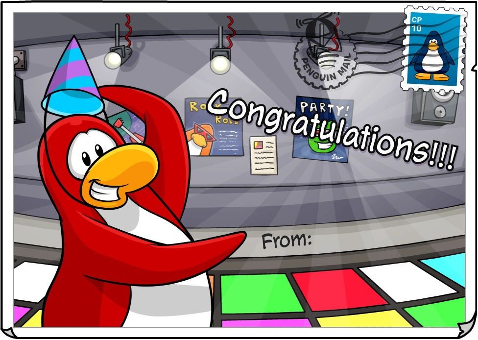 Congratulations Postcard | Club Penguin Journey Wiki | Fandom