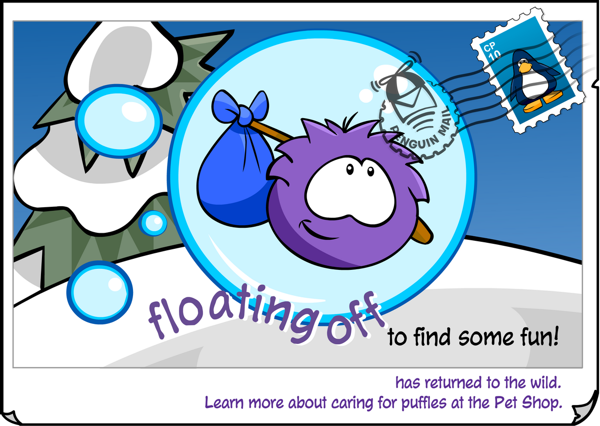 Purple Ran Postcard Club Penguin Journey Wiki Fandom