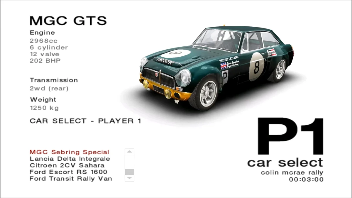 MGC Sebring Special | Colin McRae Rally and DiRT Wiki | Fandom