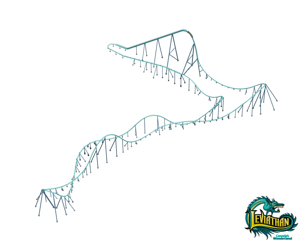 Leviathan Roller Coaster Layout