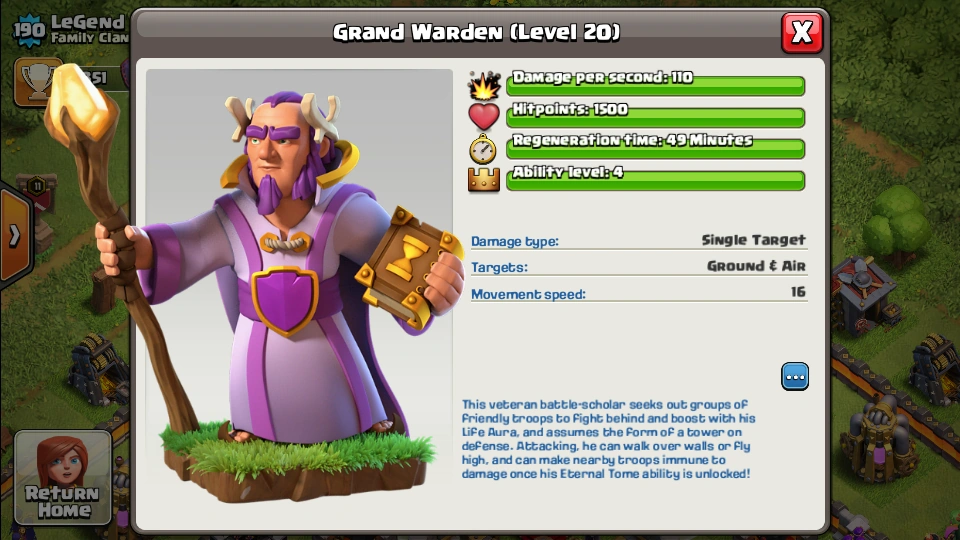 Grand warden | Coc clash of clans Wiki | Fandom