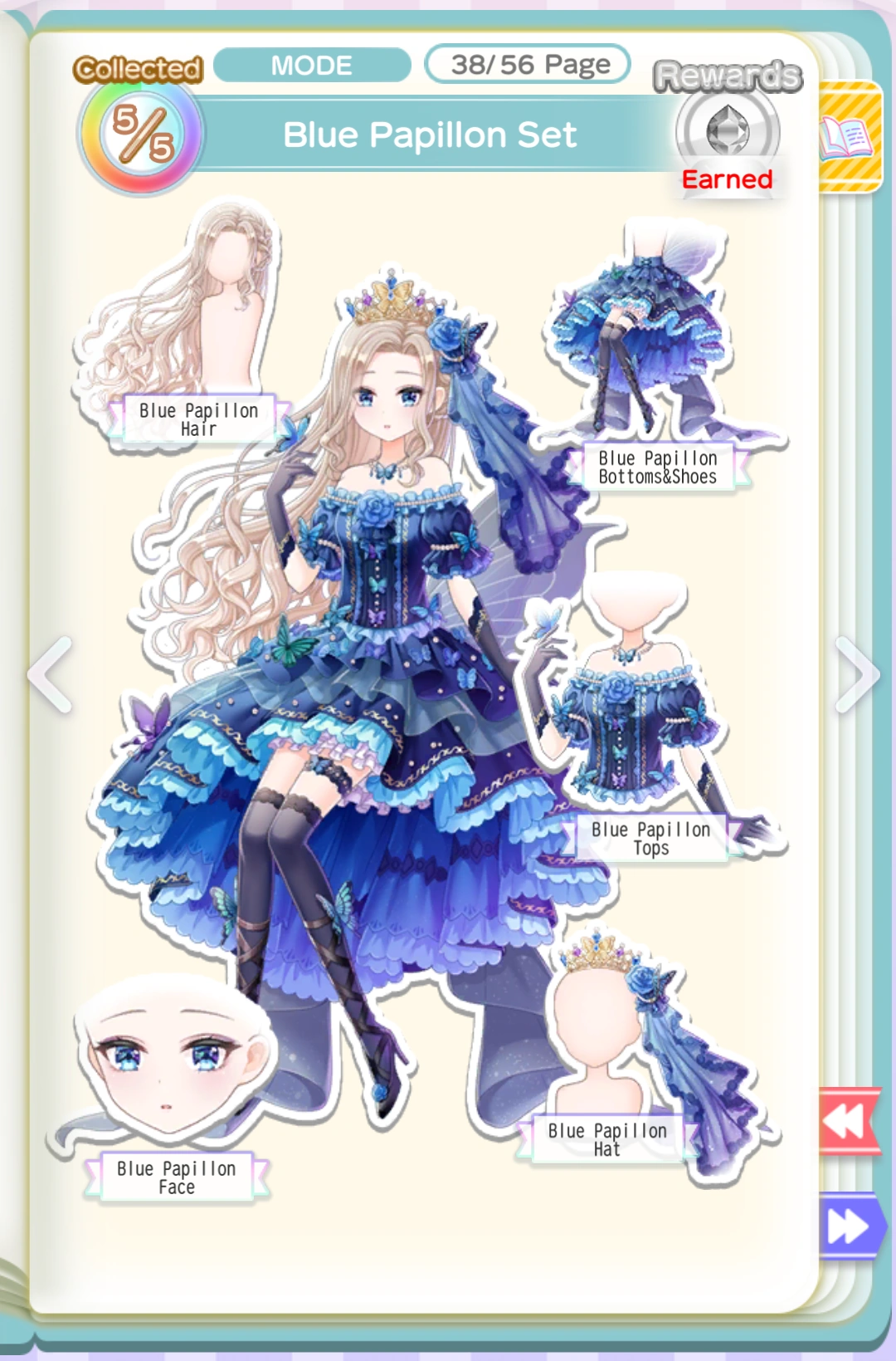 Blue Papillon Set | CocoPPa Dolls Wiki | Fandom