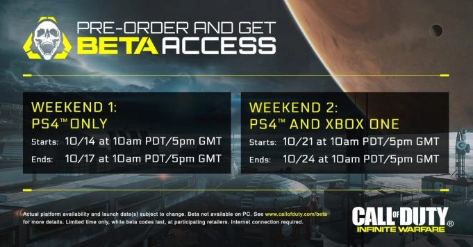 Usuario Blog:Jester6/Fechas de la beta de Call of Duty: Infinite ...