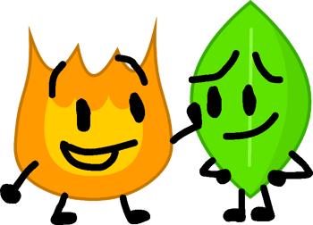 Firey and Leafy | BFDI Cringe Studios Wiki | Fandom