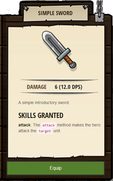 Simple Sword | Codecombat Wiki | Fandom