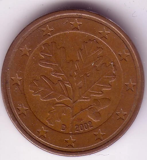 DEU EUR 2002 5 Cent D | Coin Collecting Wiki | Fandom