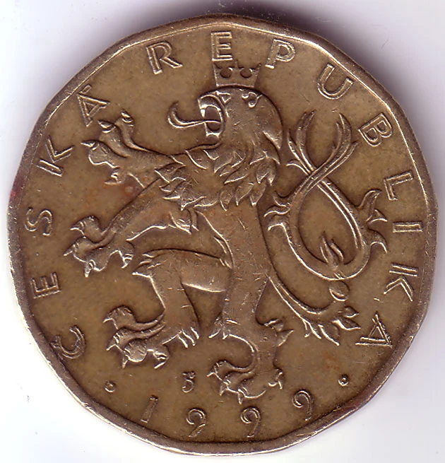 CZE CZK 1999 20 Koruna | Coin Collecting Wiki | Fandom
