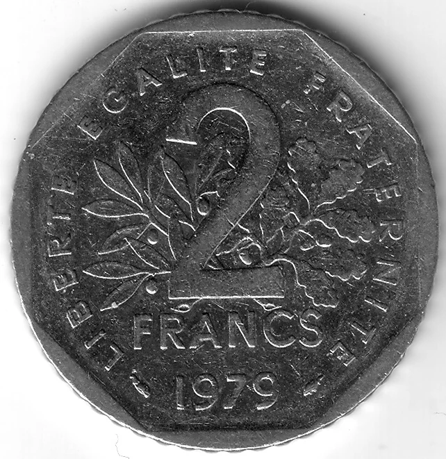 FRA FRF 1979 2 Franc | Coin Collecting Wiki | Fandom