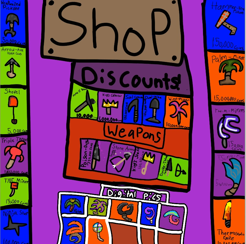 Shop! | Collect and Mine Wiki (on scratch) Wiki | Fandom