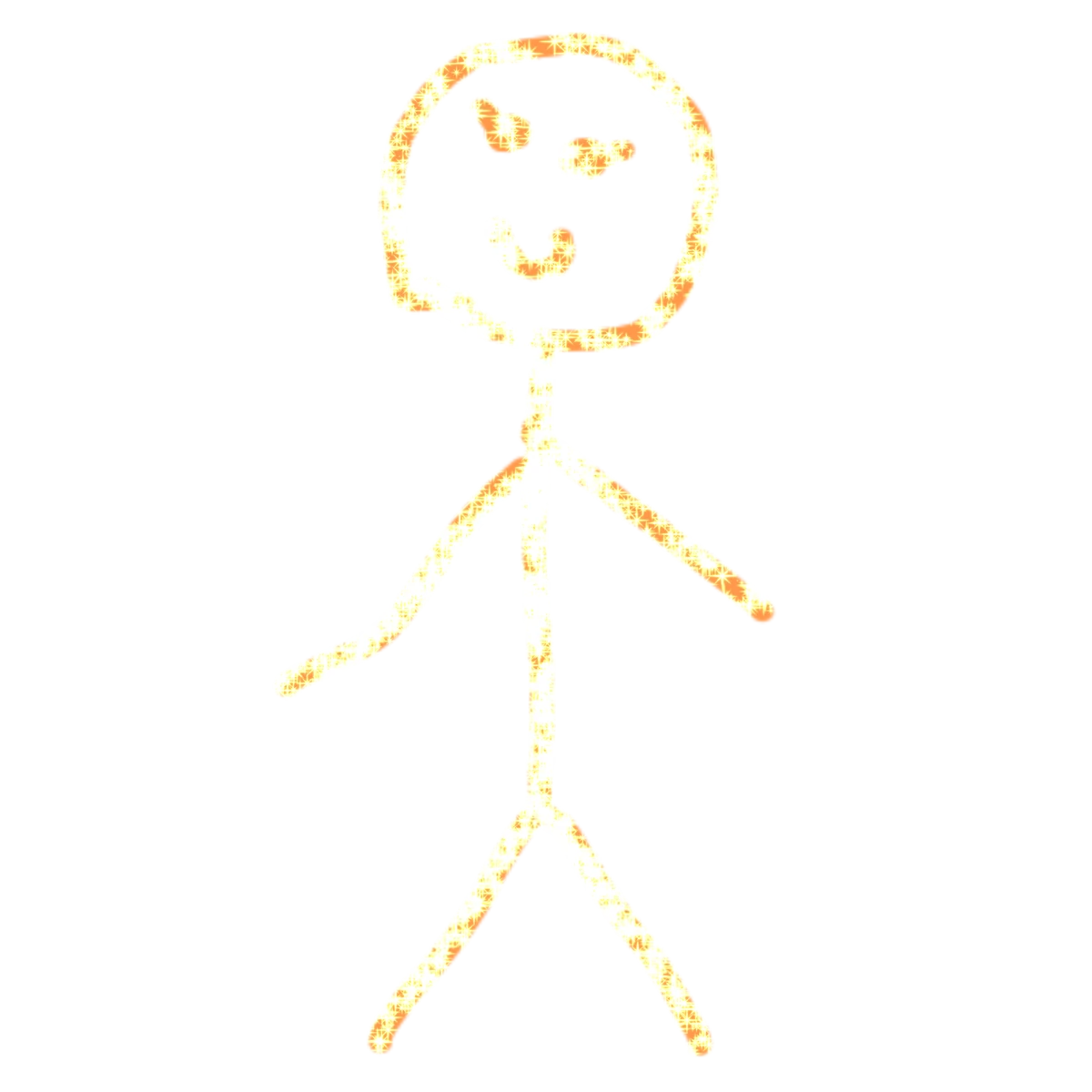 Orange Sparkle Stickman | Colorful stickman people Wiki | Fandom