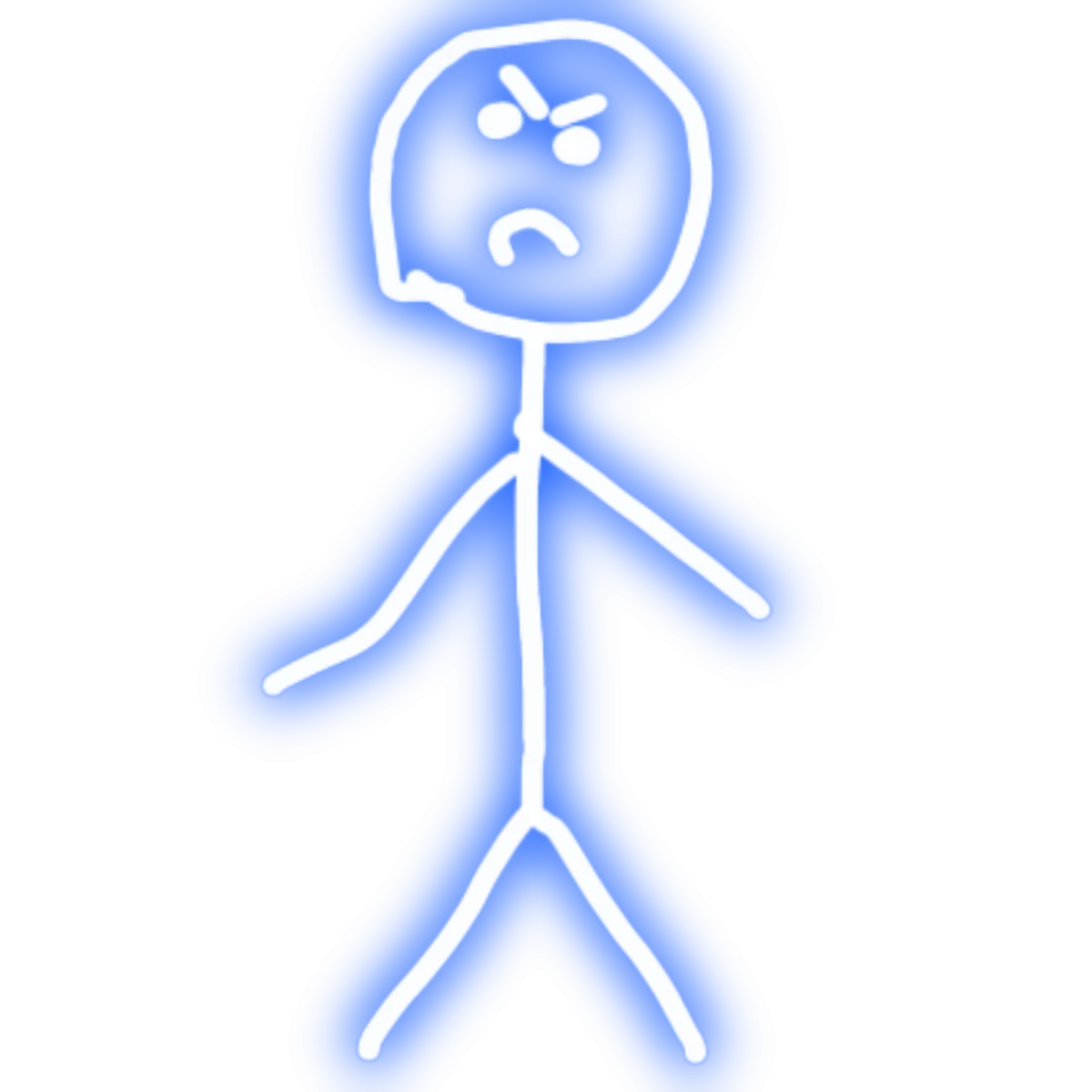 Neon Blue Stickman | Colorful stickman people Wiki | Fandom