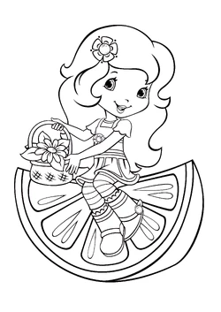 strawberry shortcake coloring book pages