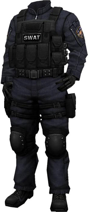 Armadura Completa Swat SWAT Armor Displayed In A Futuristic Armory On