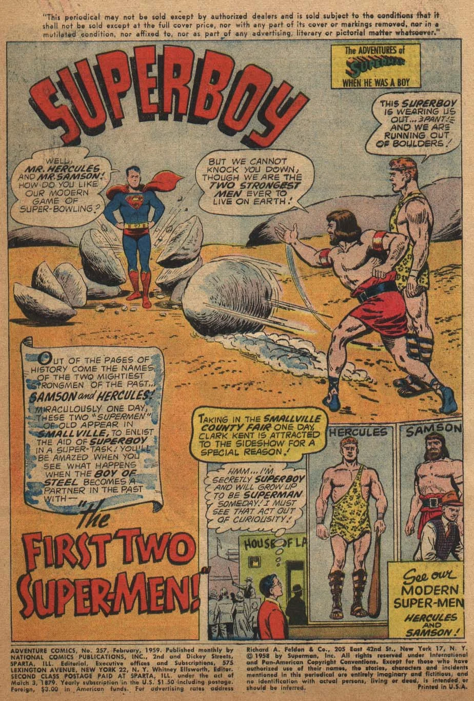 Adventure Comics Vol 1 257 Gallery | Comic Book Art Wiki | Fandom