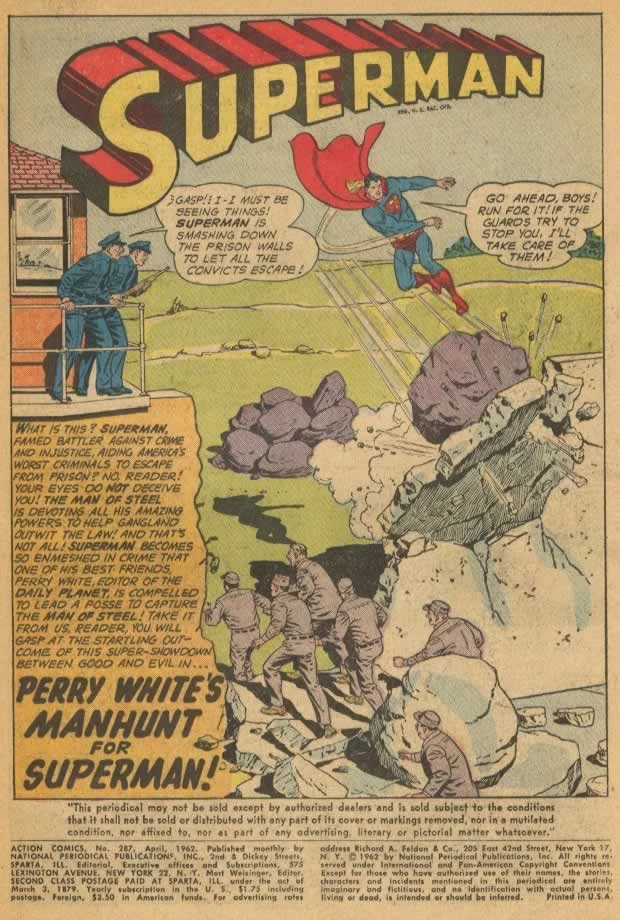 Action Comics Vol 1 287 Gallery | Comic Book Art Wiki | Fandom