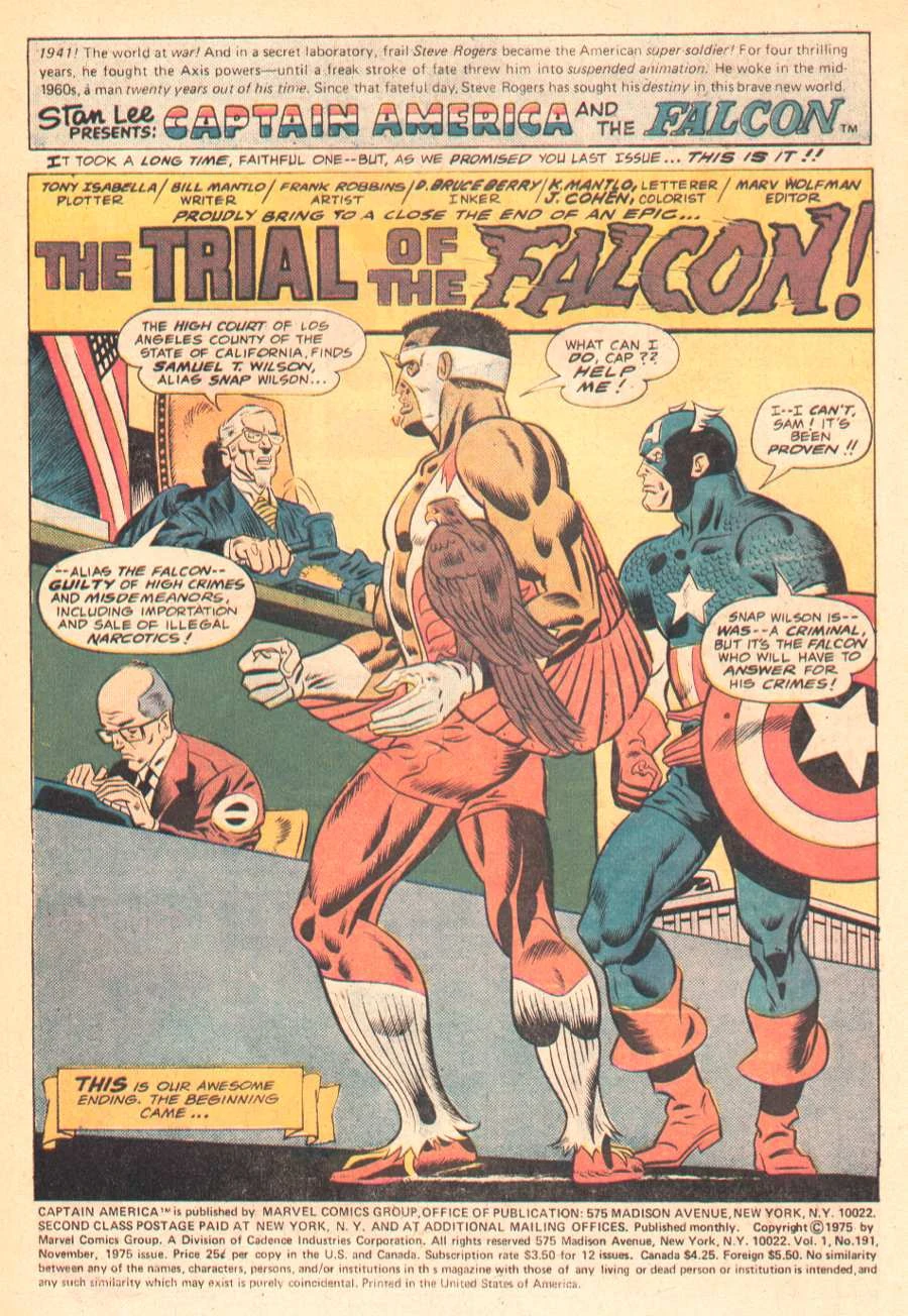 Captain America Vol 1 191 Gallery | Comic Book Art Wiki | Fandom