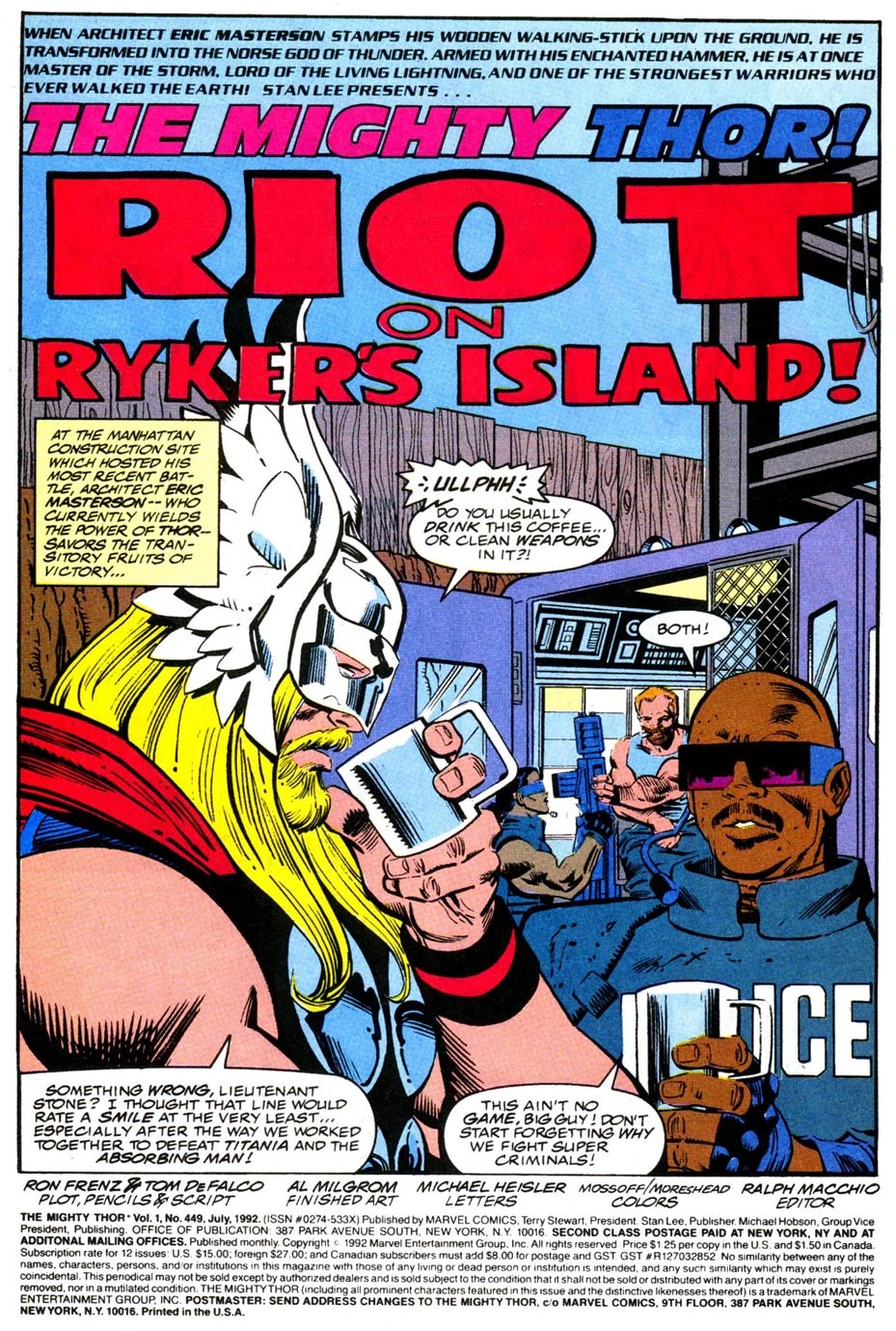 Thor Vol 1 449 Gallery | Comic Book Art Wiki | Fandom