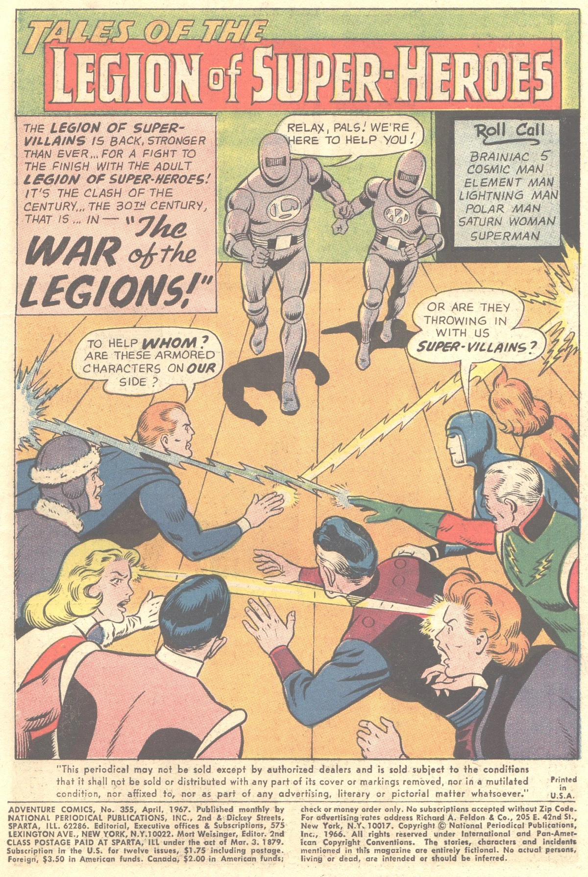 Adventure Comics Vol 1 355 Gallery | Comic Book Art Wiki | Fandom
