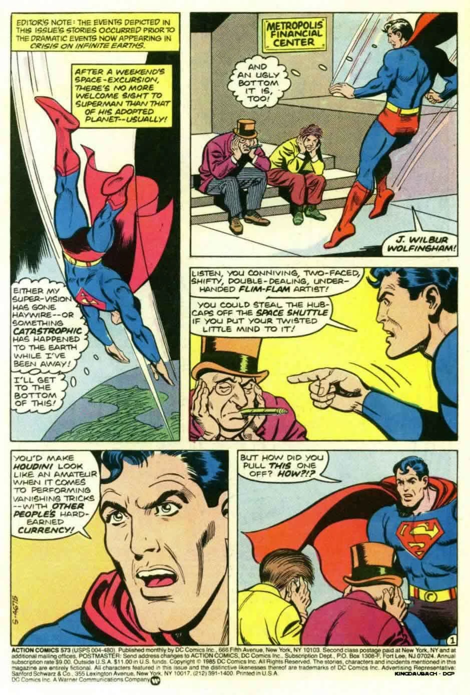 Action Comics Vol 1 573 Gallery | Comic Book Art Wiki | Fandom