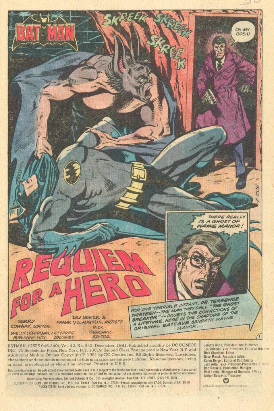 Batman Vol 1 342 Gallery | Comic Book Art Wiki | Fandom