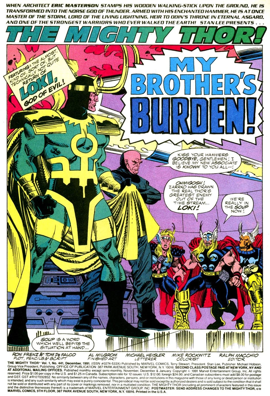 Thor Vol 1 441 Gallery | Comic Book Art Wiki | Fandom