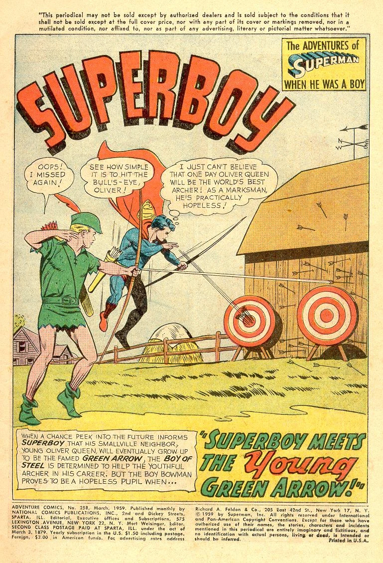 Adventure Comics Vol 1 258 Gallery | Comic Book Art Wiki | Fandom