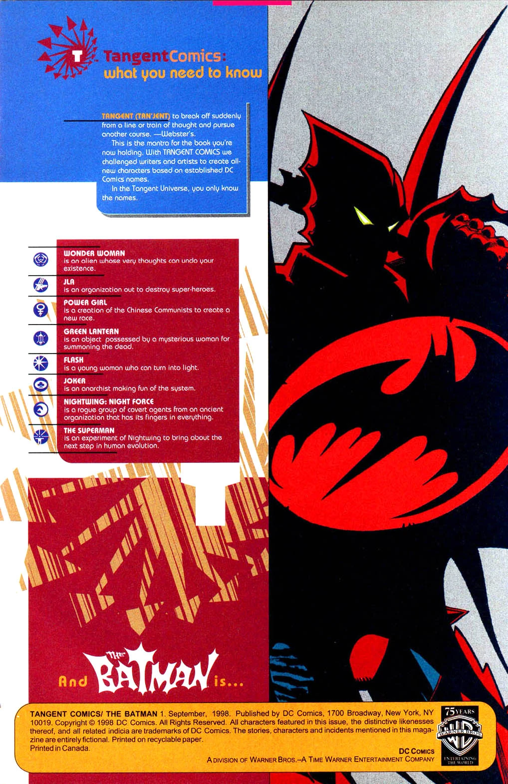 Tangent The Batman Vol 1 1 Gallery | Comic Book Art Wiki | Fandom