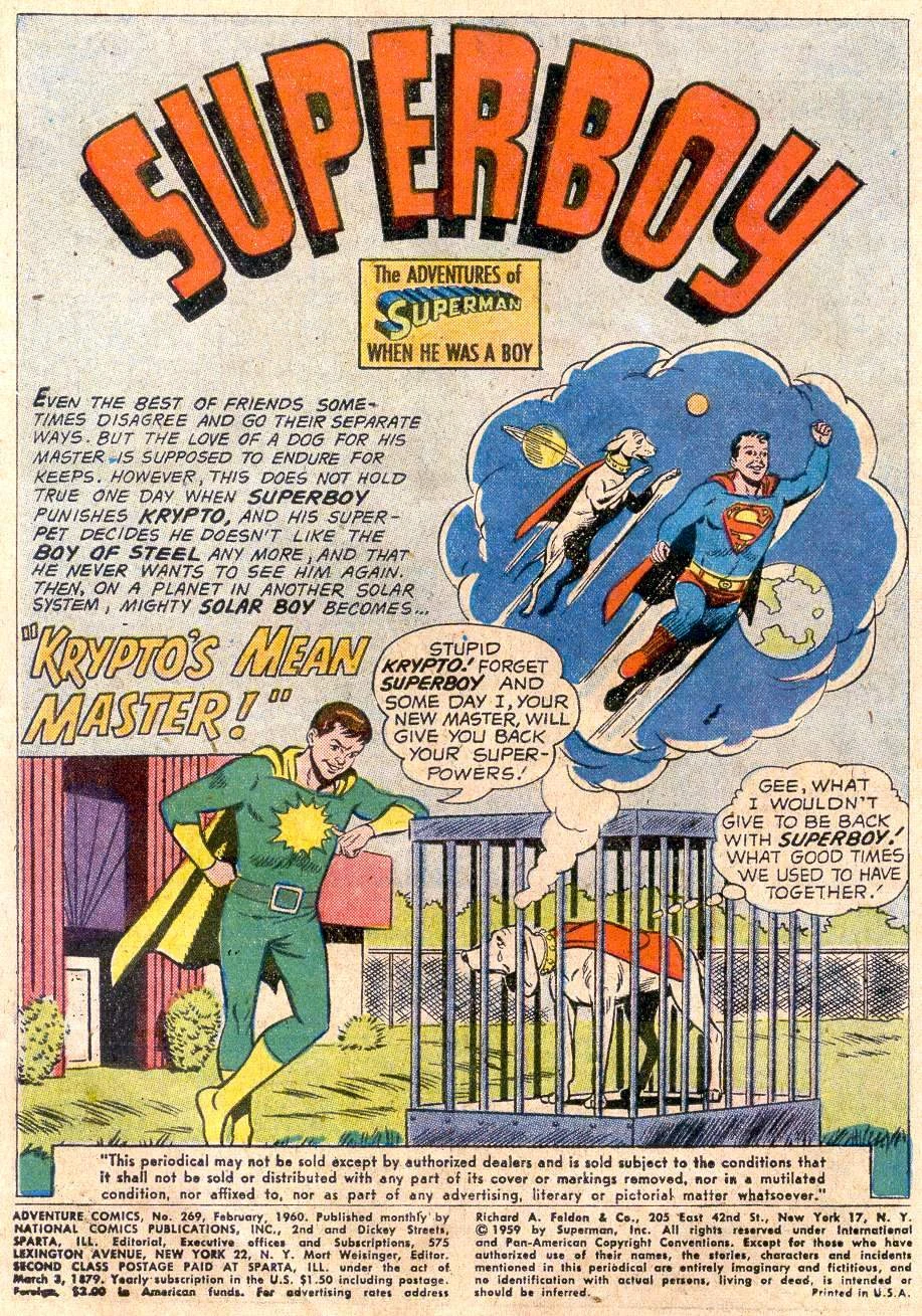 Adventure Comics Vol 1 269 Gallery | Comic Book Art Wiki | Fandom
