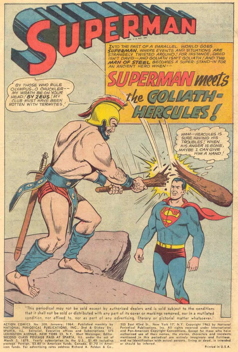 Action Comics Vol 1 308 Gallery | Comic Book Art Wiki | Fandom