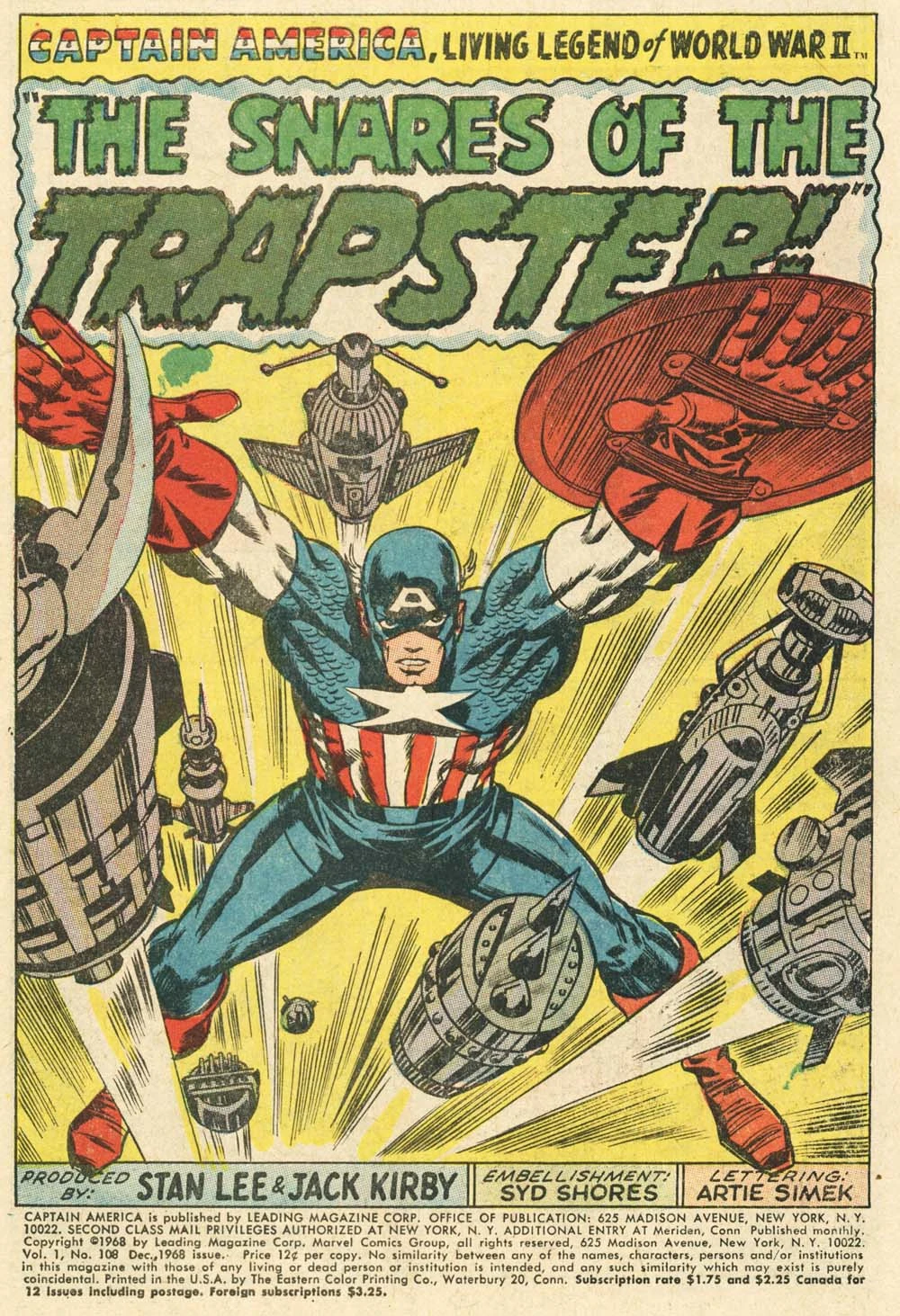 Captain America Vol 1 108 Gallery | Comic Book Art Wiki | Fandom