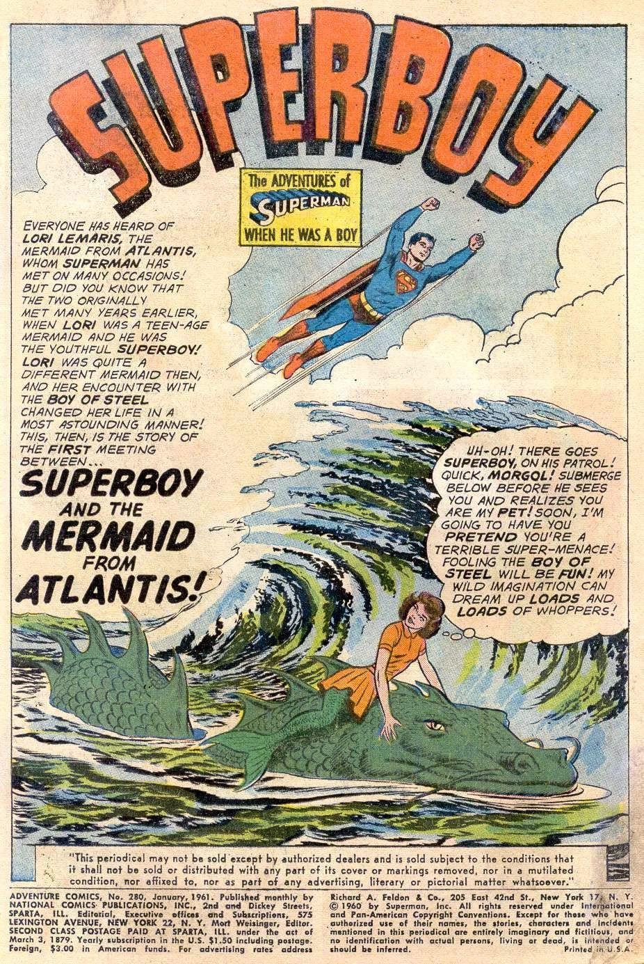 Adventure Comics Vol 1 280 Gallery | Comic Book Art Wiki | Fandom