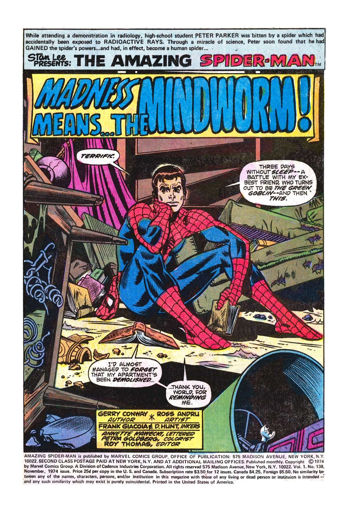 Amazing Spider-Man Vol 1 138 Gallery | Comic Book Art Wiki | Fandom