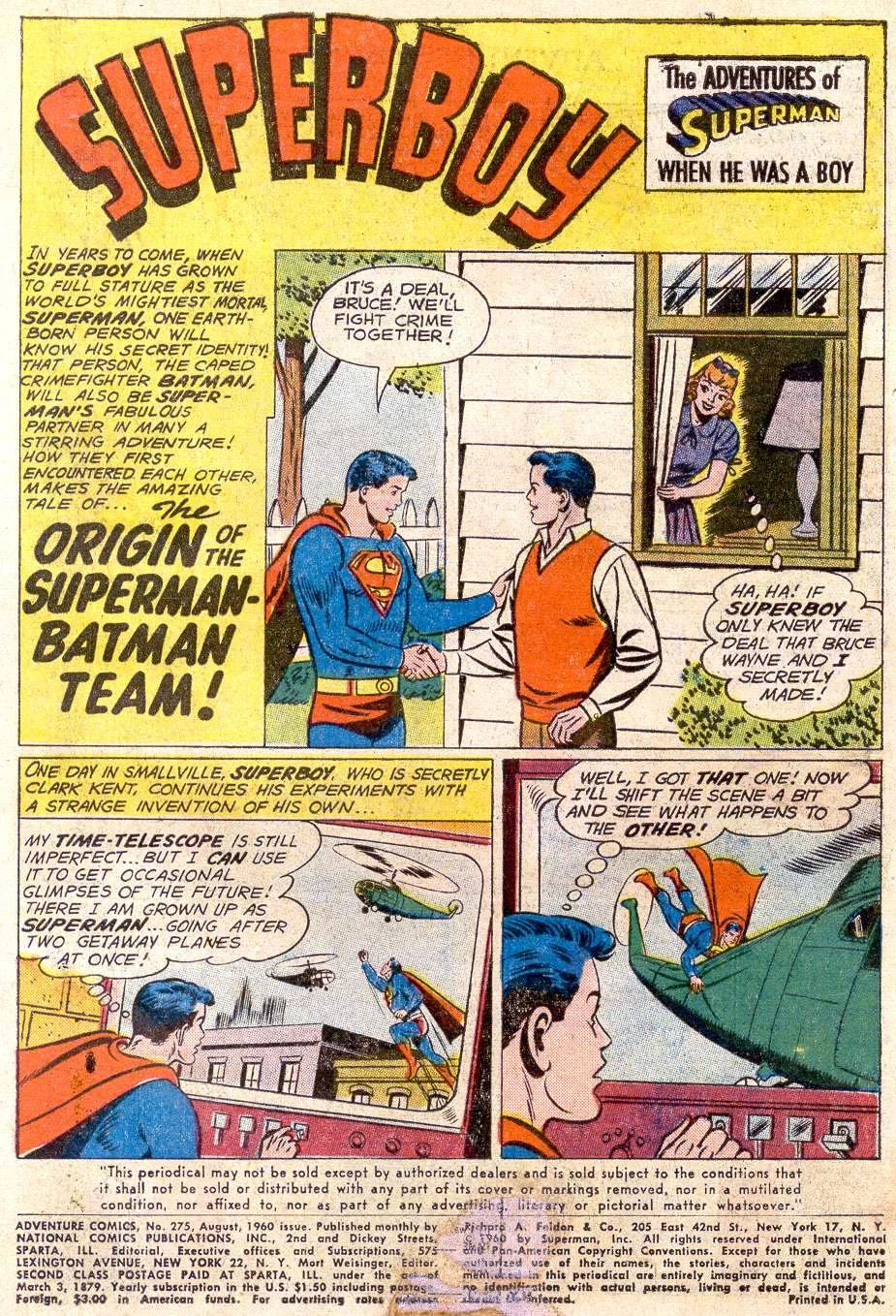 Adventure Comics Vol 1 275 Gallery | Comic Book Art Wiki | Fandom