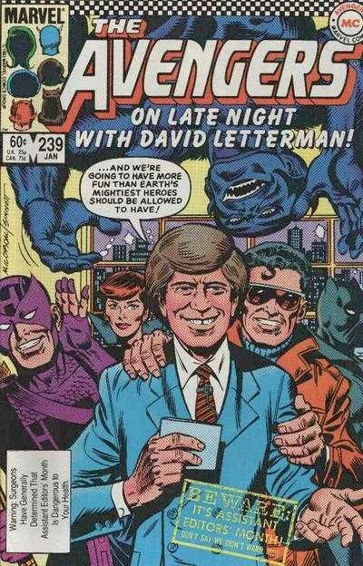 MARVEL COMICS: The Avengers 239 The Late Show with David Letterman ...