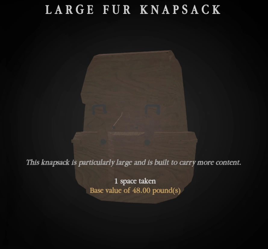 Large Fur Knapsack | NORTHWIND Wiki | Fandom