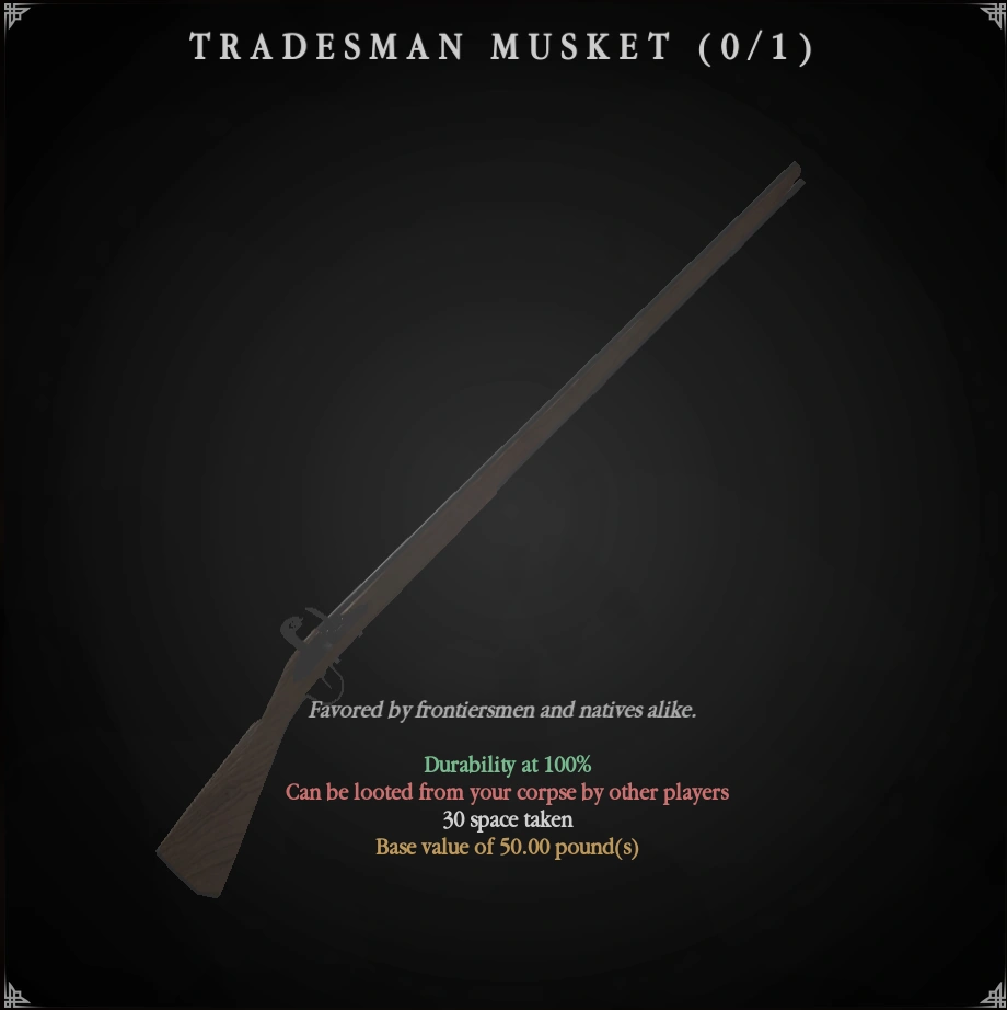 Tradesman Musket | NORTHWIND Wiki | Fandom
